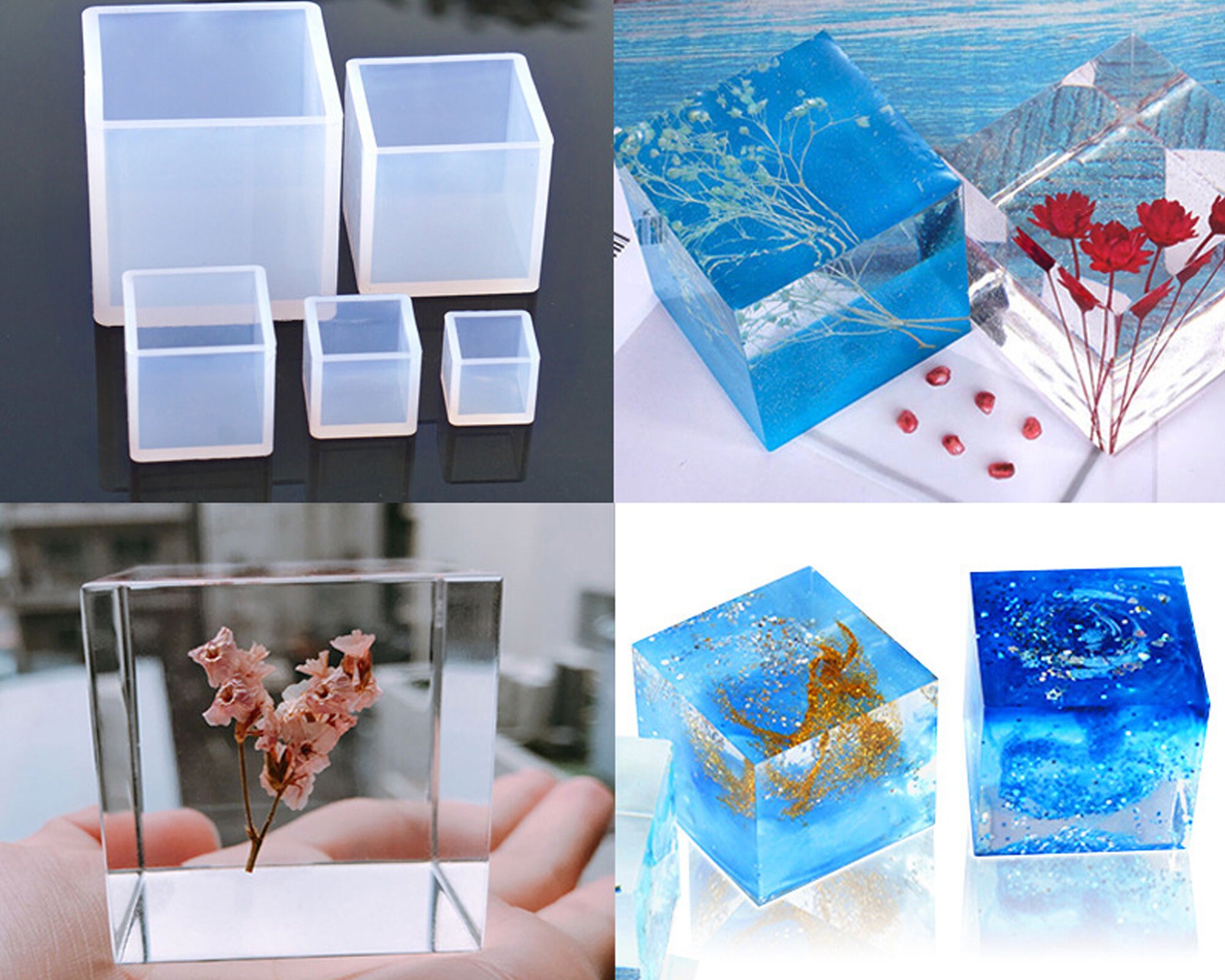 Cube Silicone MoldCandle MoldsResin/ Epoxy/Plaster Square | Etsy