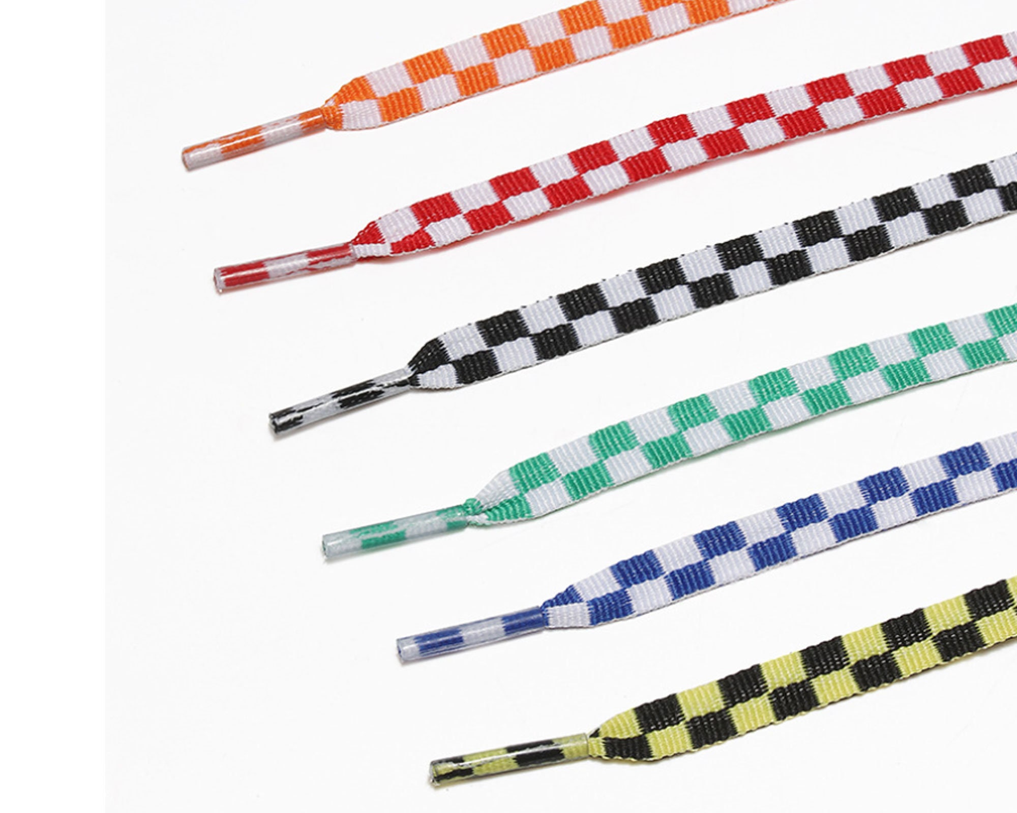 Plait Flat Shoelaceswidth 8mm Checkerboard Lacesmosaic - Etsy UK