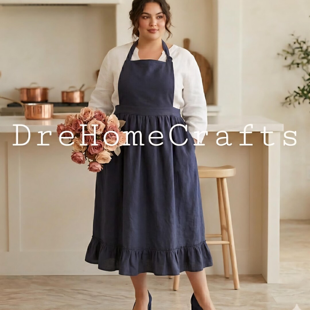 Aprons for Women With Pockets Handmade , Vintage Style , Loose Fit ...