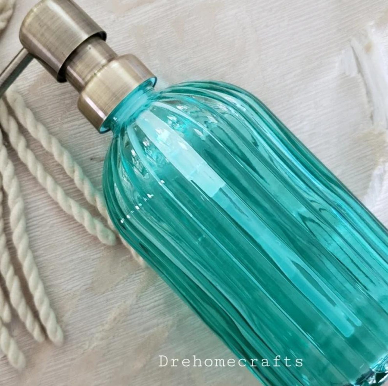 Handblown Colorful Large Hand Soap Dispenser , Hand Soap Glass Bottles ...