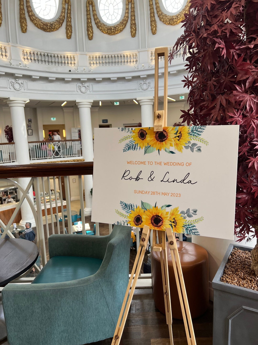 Sunflower Welcome Sign, Wedding Signage, Welcome to Our Wedding, Floral ...