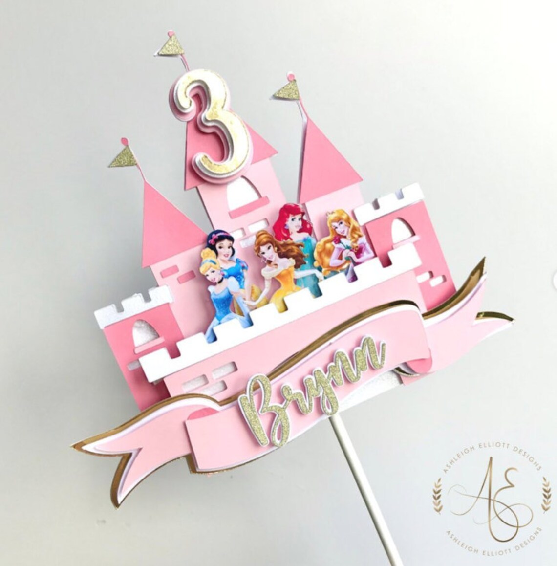 Princess Castle 3D Layered SVG DXF Cake Topper Digital Cricut | Etsy