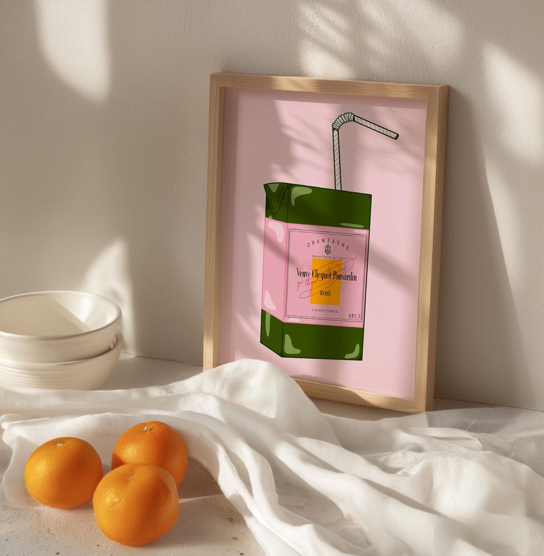 Champagne Juice Box | Rosé | Digital Print - Etsy