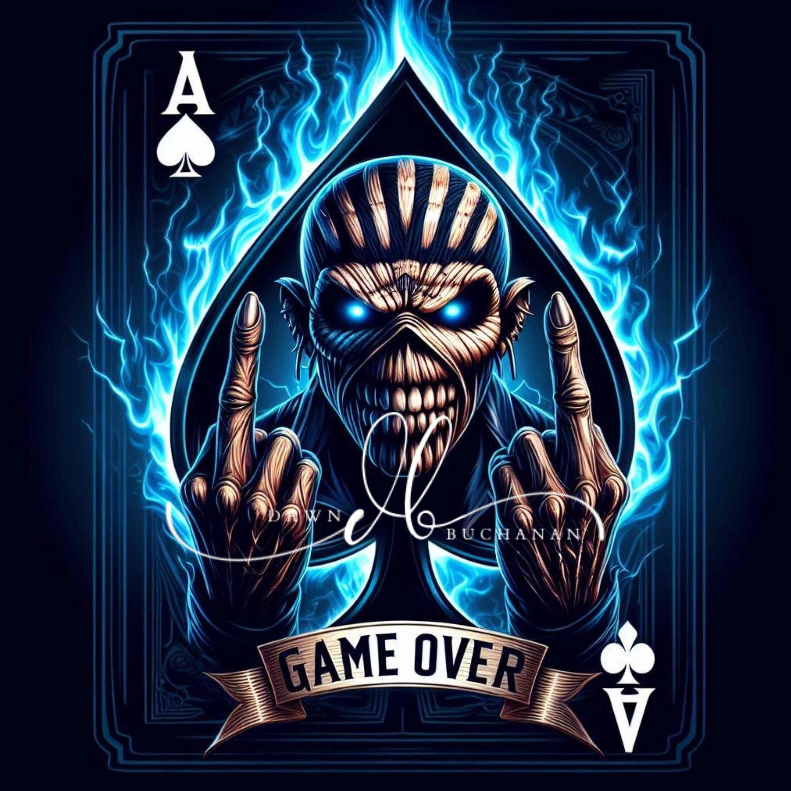 Playing Card Skull Digital Image, Instant Download, Sublimation, Custom ...