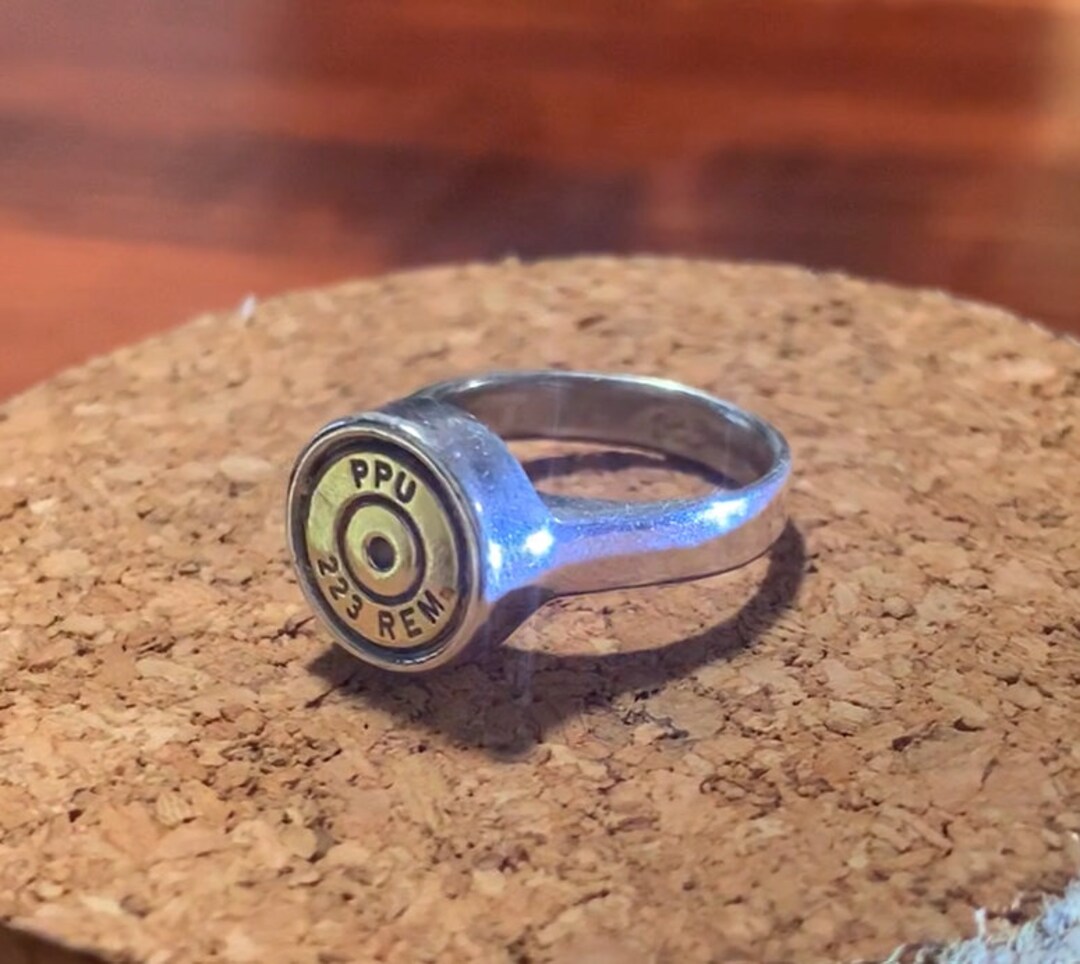 Sterling Silver 223 Rem Caliber Cartridge Ring size 6.75 - Etsy