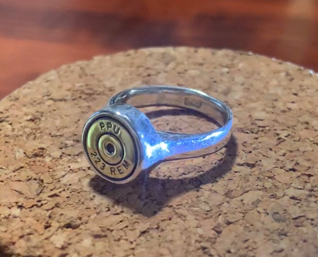 Sterling Silver 223 Rem Caliber Cartridge Ring size 7.75 - Etsy