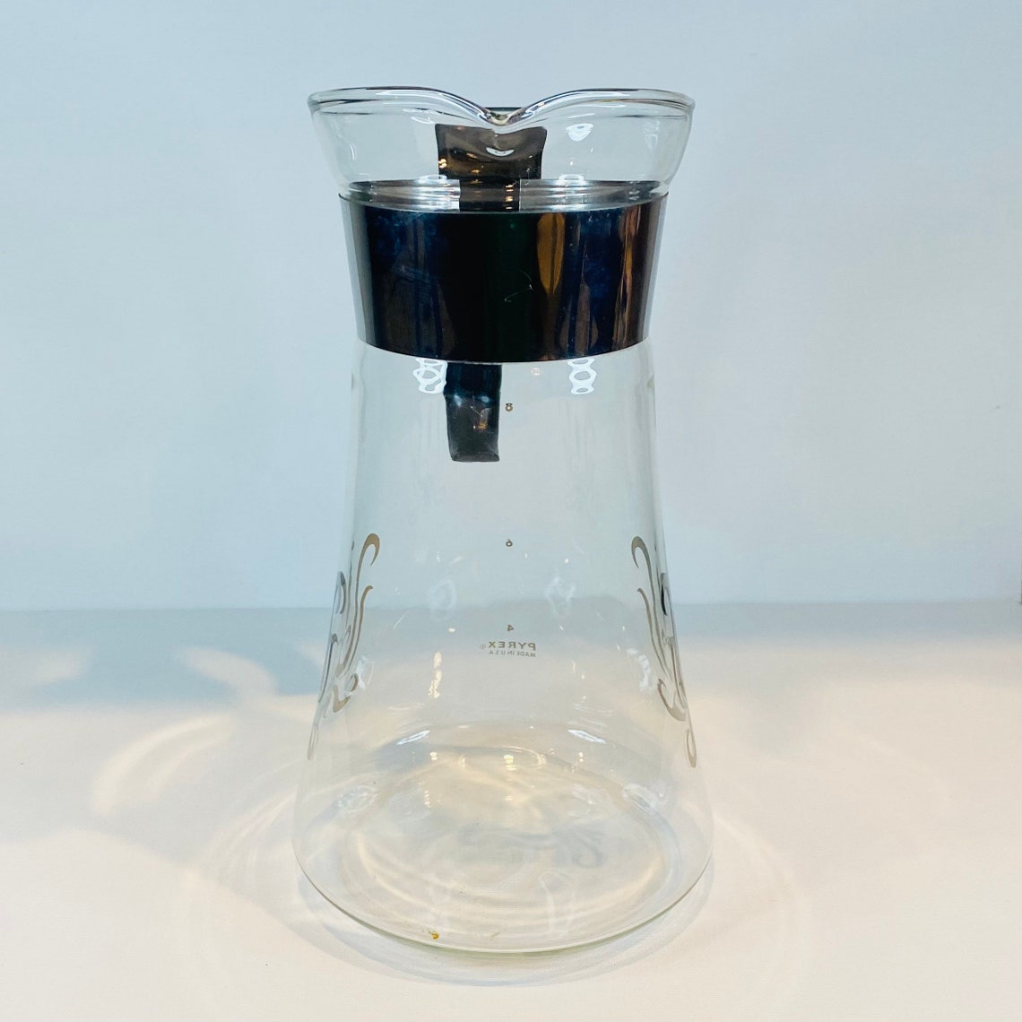 Pyrex Coffee Carafe or Pitcher Silver Atomic Design - Etsy