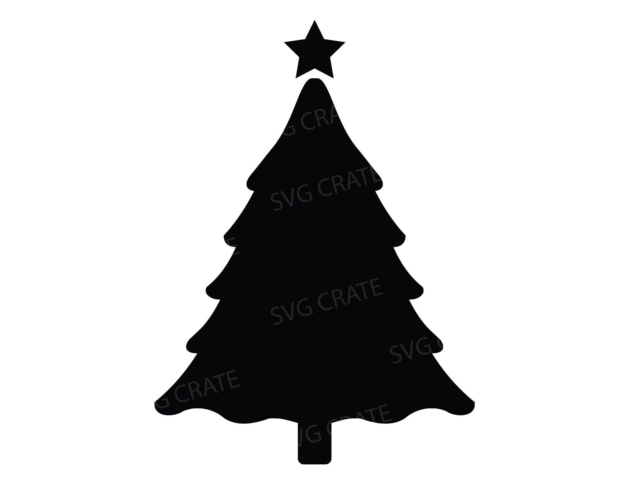 Christmas Tree SVG, Christmas SVG File Instant Download PNG Pine Tree ...