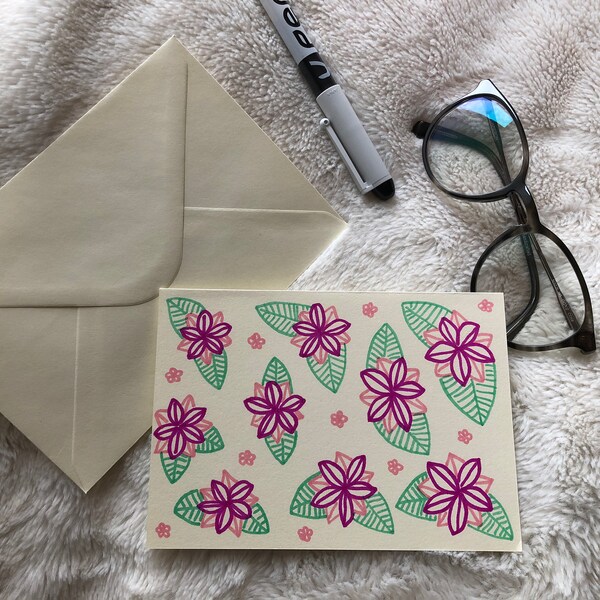 Hand Drawn Thank You Card - Etsy UK