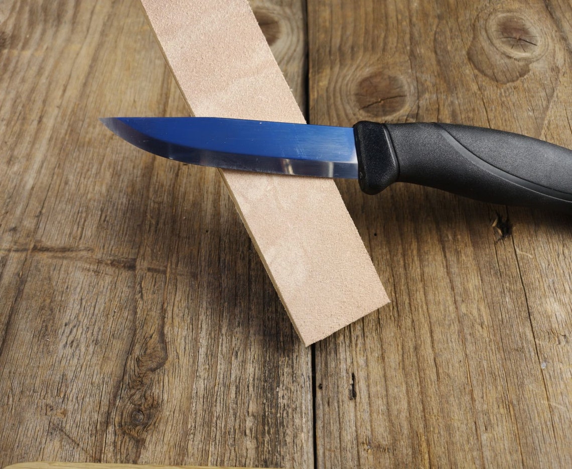 Double Sided Leather Field Strop, Sharpening Paddle Strop, Finishing ...