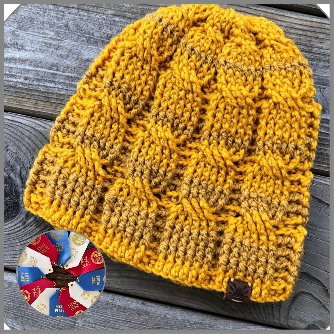Gold Unisex Crochet High Visibility Reflective Hat, Practical Gifts - Etsy