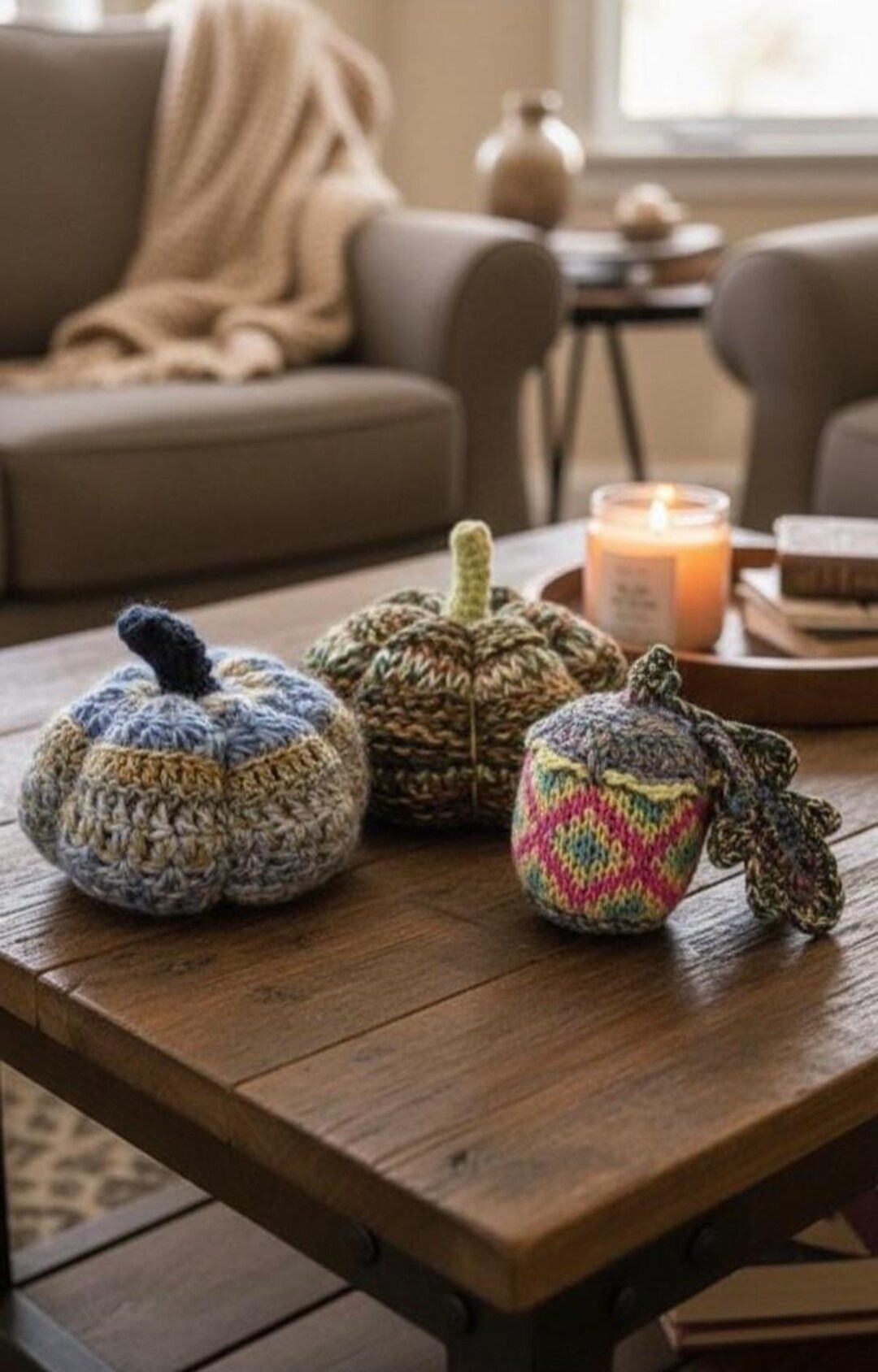 Giant Acorn - Hand Knit and Crochet | Unique Fall & Autumn Home Decor ...