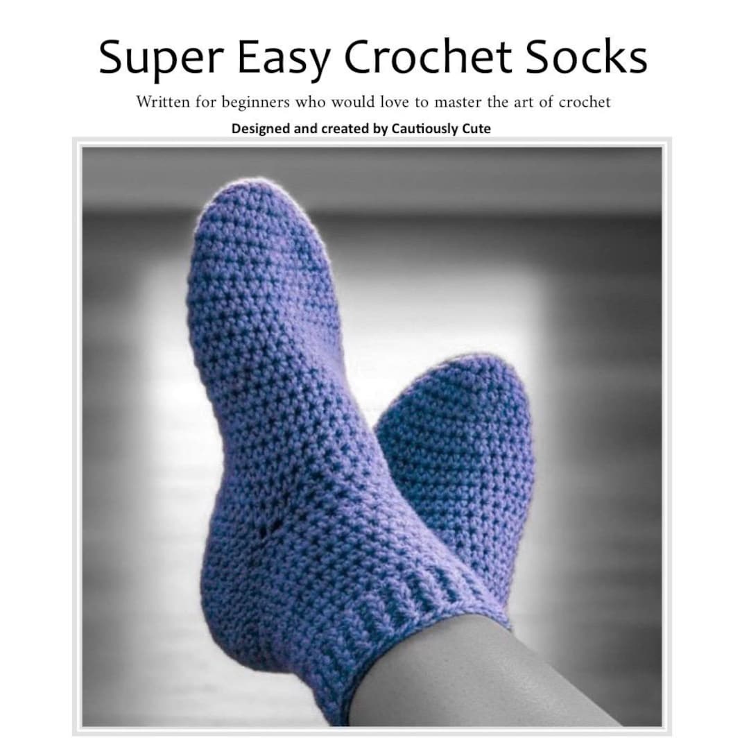 Easy Crochet Socks Pattern for Beginners (PDF Download) - Etsy