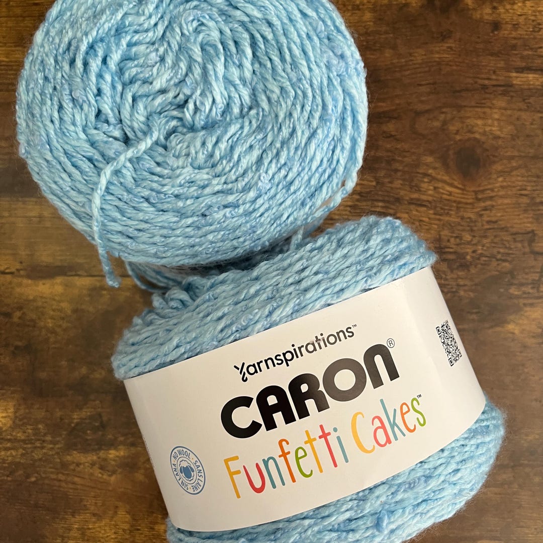 Caron Funfetti Cakes Yarn: Summer Sky, Acrylic Polyester Blend - Etsy