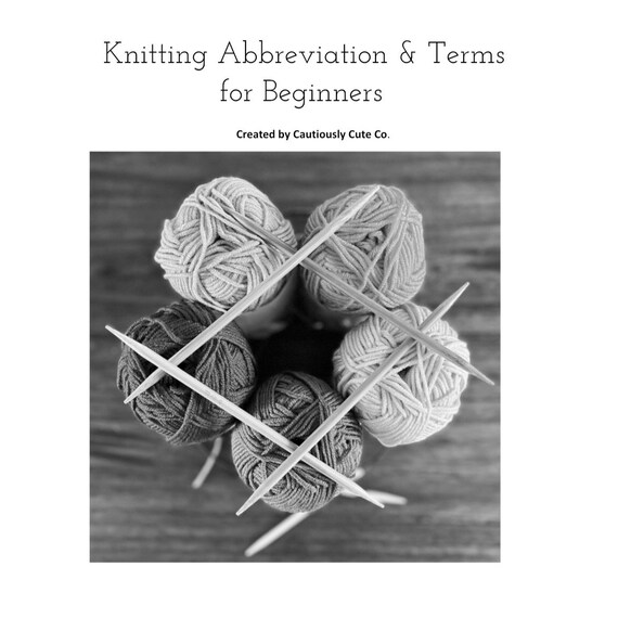 Knitting Abbreviations And Terms