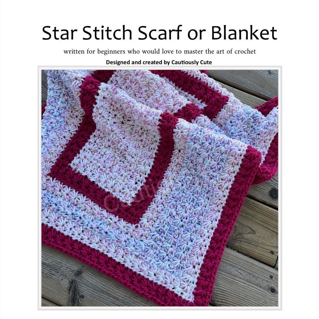 Rectangle Star Crochet Scarf or Blanket Pattern: Beginner-friendly PDF ...