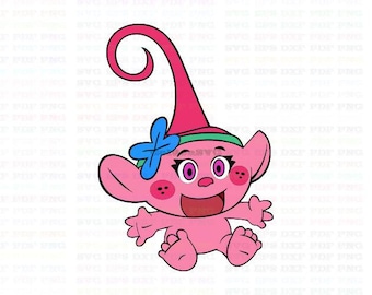 Poppy troll clipart | Etsy