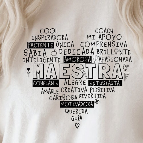 Maestra Svg - Etsy