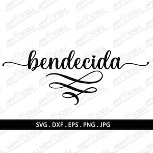 Bendecida Svg-bendecida Dxf-latina Svg-español Svg-latin | Etsy