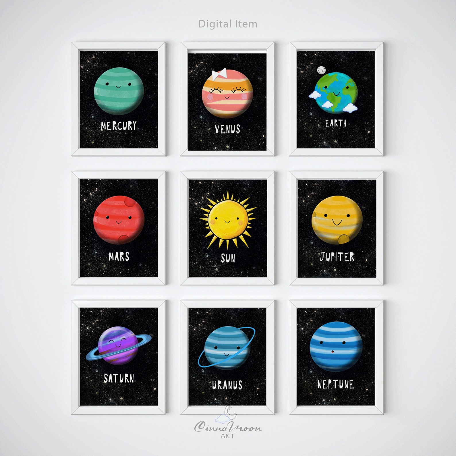 Planets-planets Prints-solar System-universe-solar System - Etsy