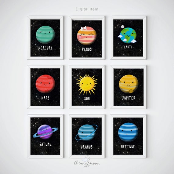 Planets-planets Prints-solar System-universe-solar System - Etsy