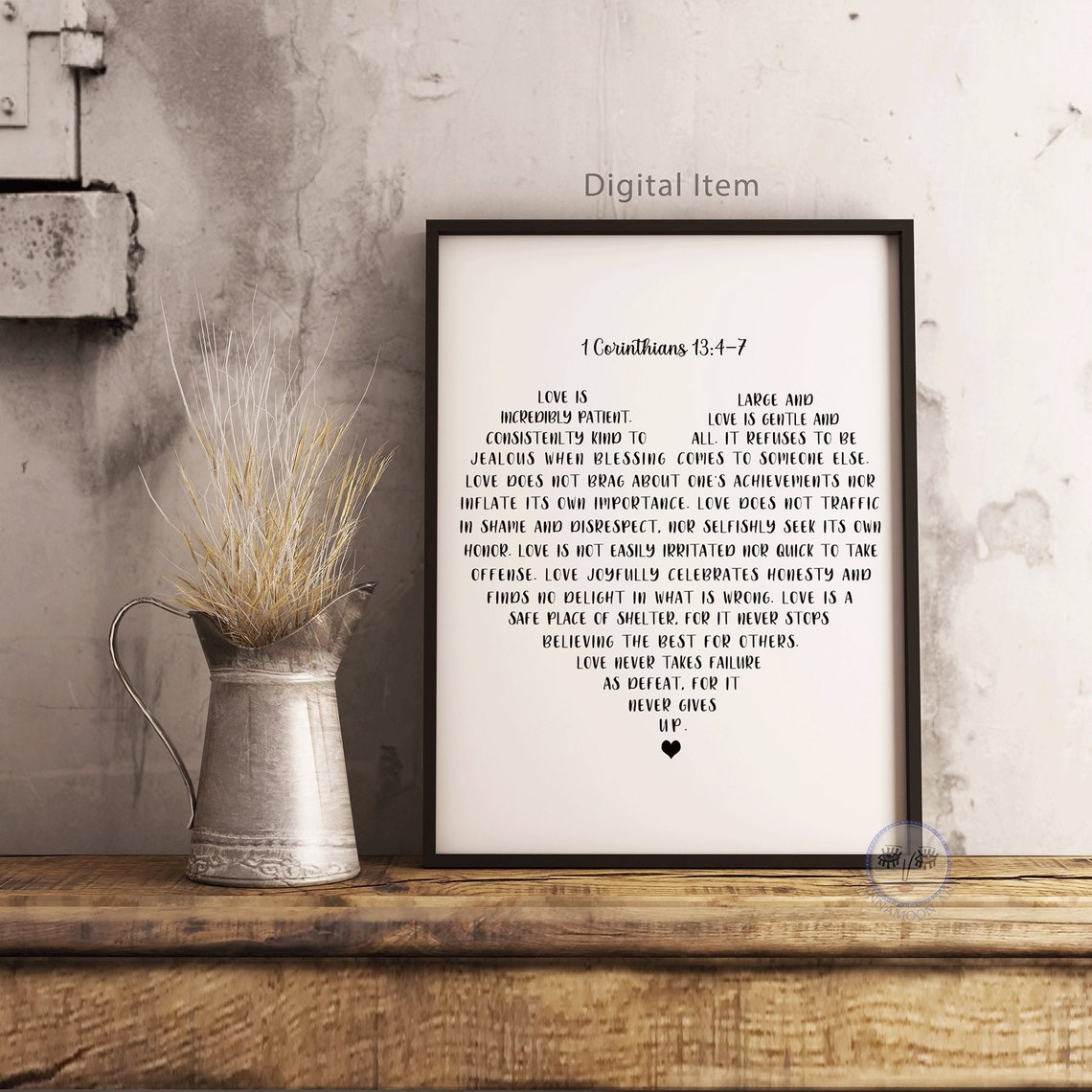 1 Corinthians 13: 4-7-1 Corinthians 13 4 7 Printable-love is - Etsy