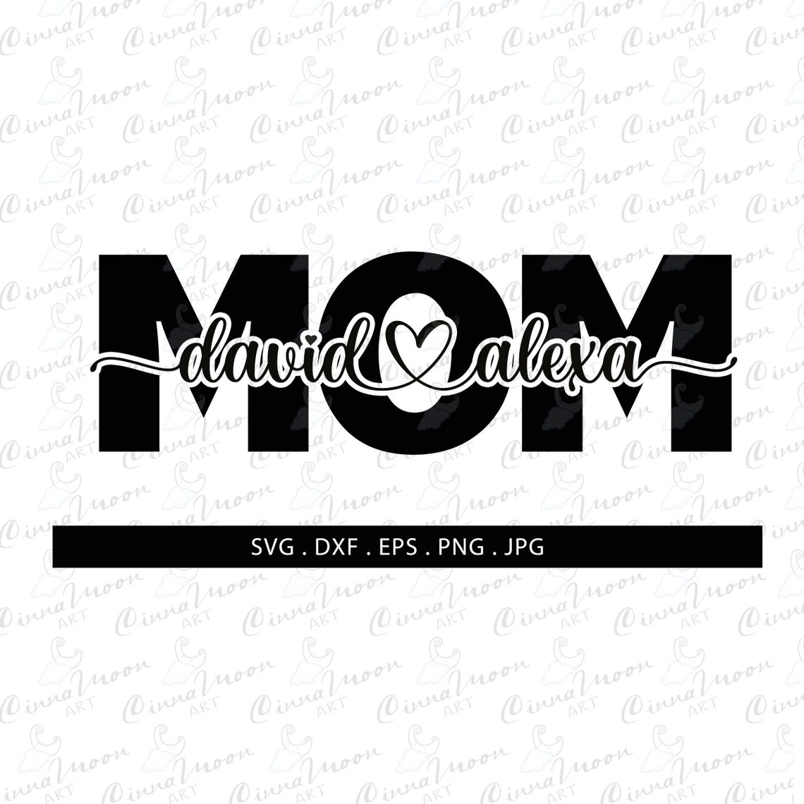 Mom Names Svg-custom Mom-custom Mom Names-mom With Kids | Etsy