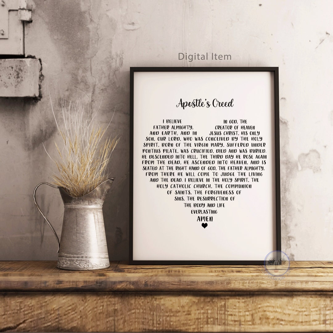 Apostle's Creed Print-apostle's Creed Printable-apostle's Creed Wallart ...