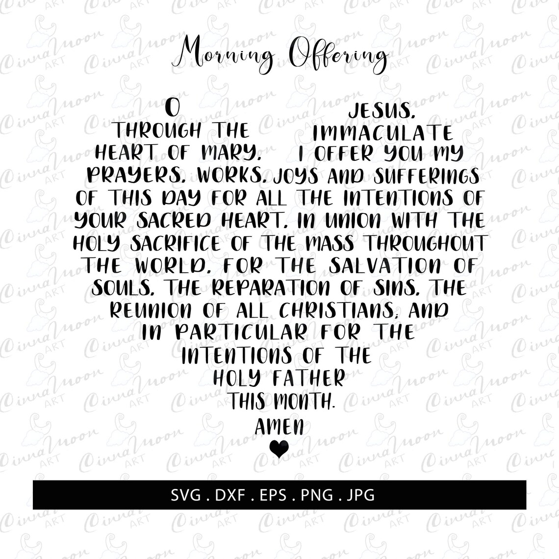 Morning Offering-morning Offering Svg-morning Prayer-catholic | Etsy