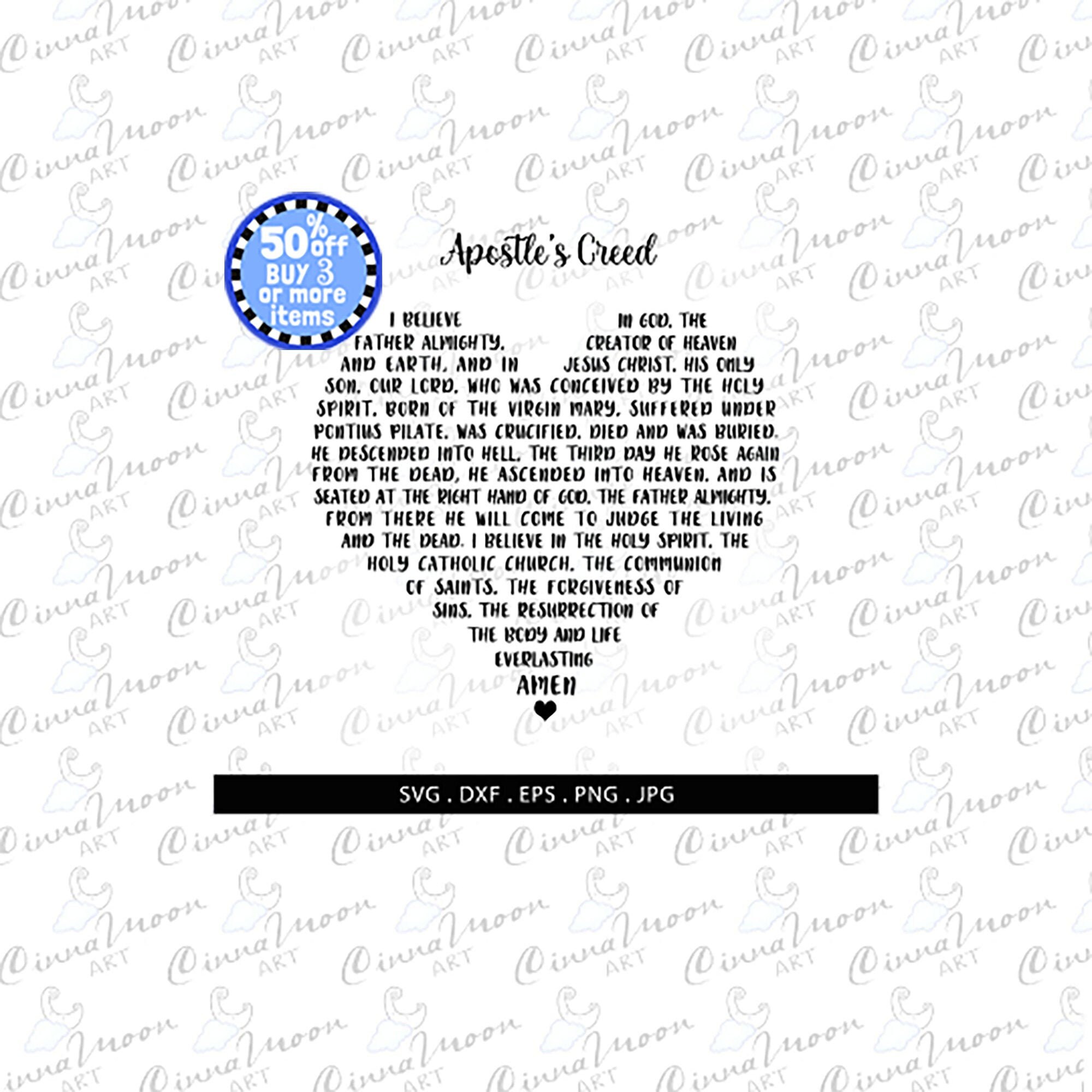 Apostle's Creed Svg-apostle's Creed-i Believe in | Etsy