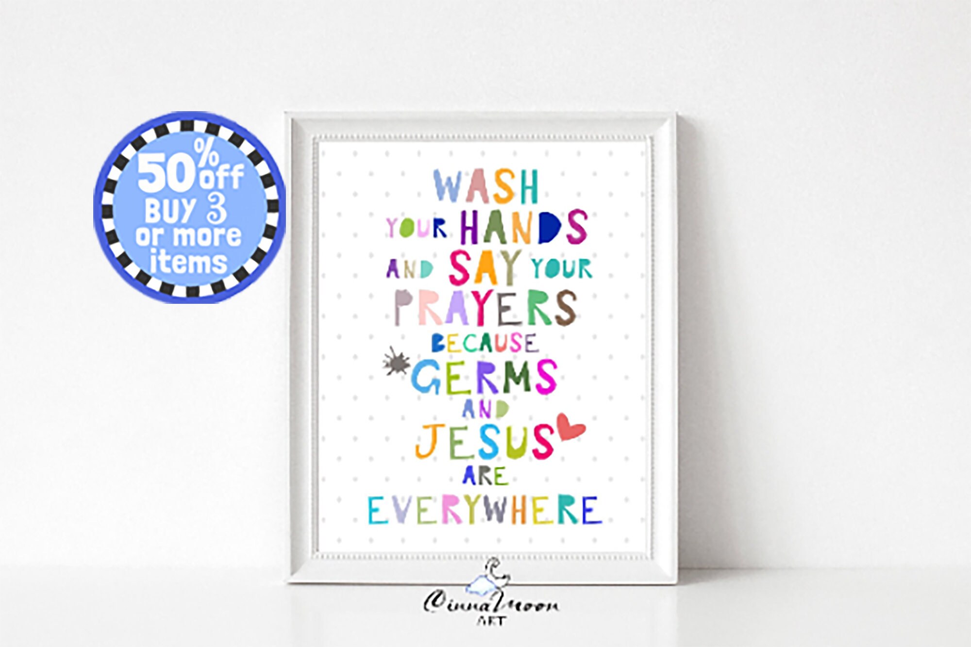 Wash your hands and say your prayers-Wash your hands | Etsy