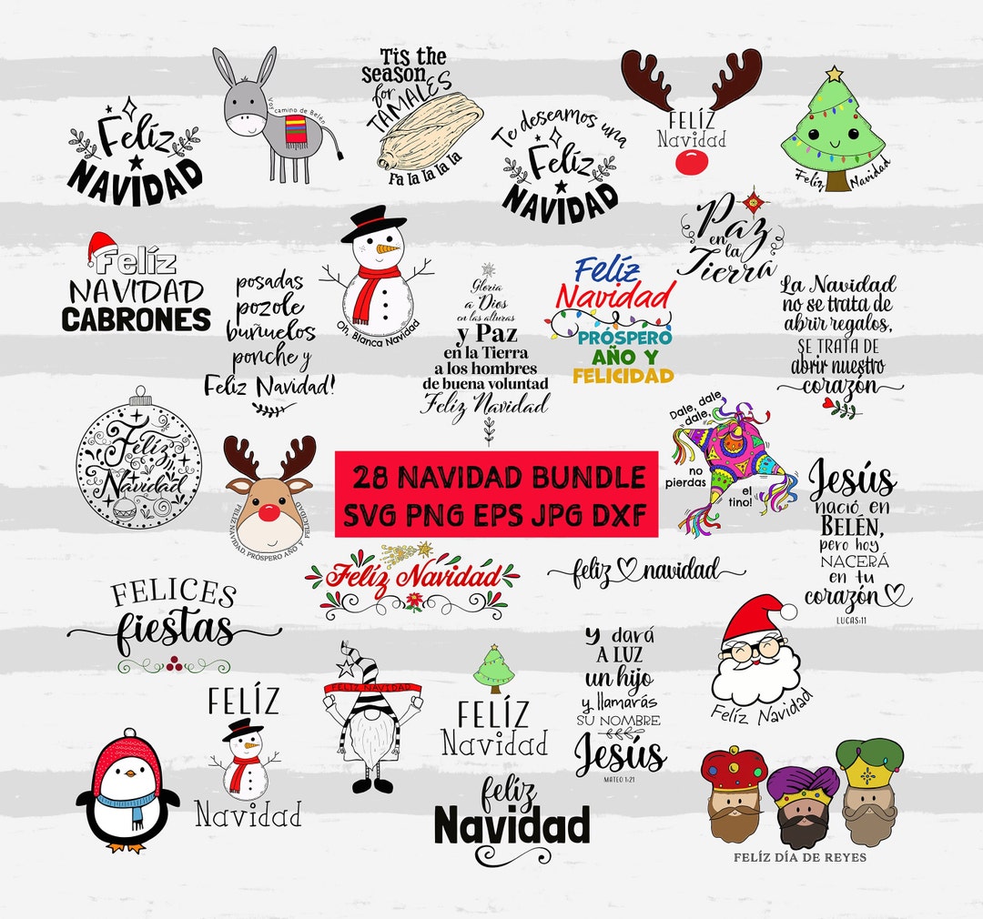 Navidad Svg Bundle-feliz Navidad SVG Bundle-merry Christmas Svg-frases ...