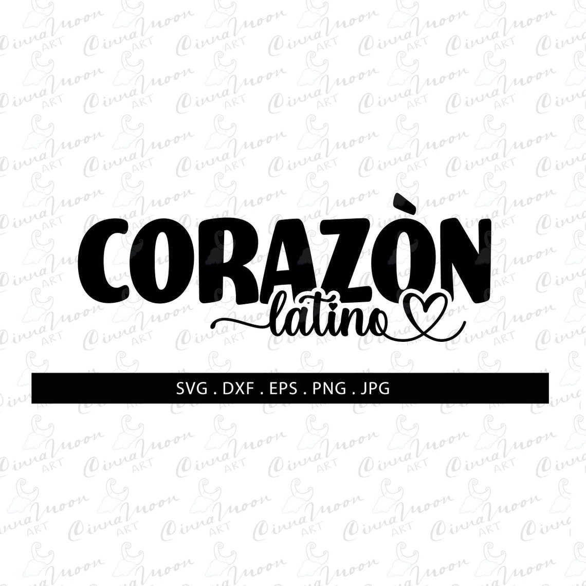 Corazon Latino Svg-corazon Latino Dxf-corazon Latino Cut - Etsy