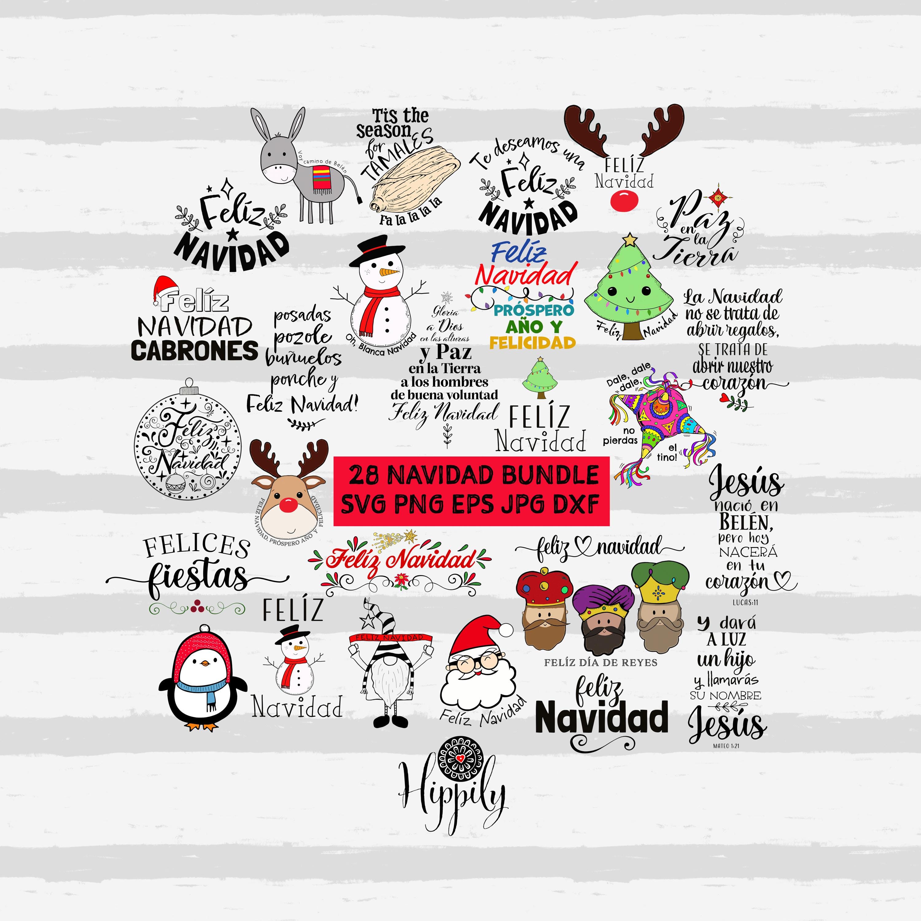 Navidad Svg Bundle-feliz Navidad SVG Bundle-merry Christmas Svg-frases ...