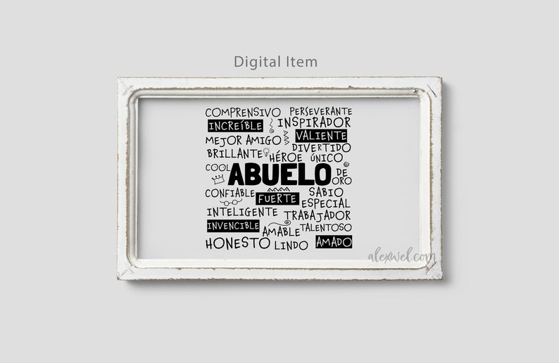 Abuelo Svg-abuelo Words-abuelo Palabras Svg-png-dxf-abuelito - Etsy