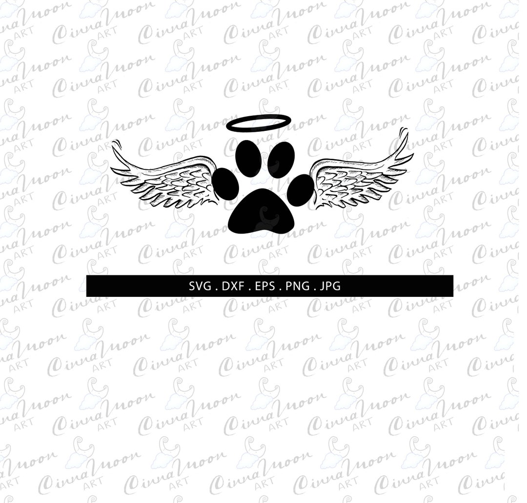 Dog Angel Svg-dog Memorial Svg-pet Memorial Svg-pet Dog Memorial Svg ...