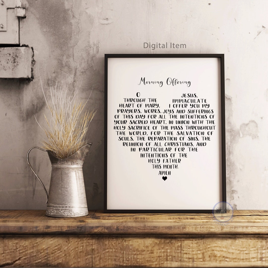 Morning Offering-catholic Prayer-morning Offering Prayer-morning ...