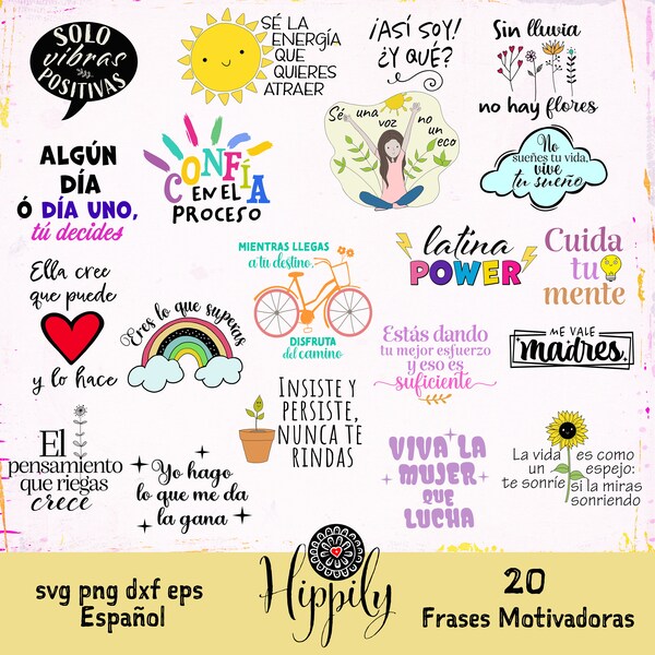 Frases Motivadoras Español Svg - Etsy