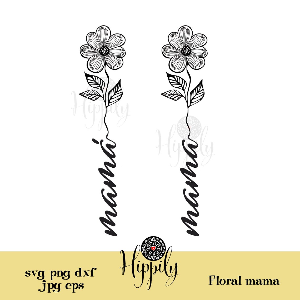Mama Flower Svg-mamá Flor Svg-mama Wild Flower-mother's Day Svg-día De ...