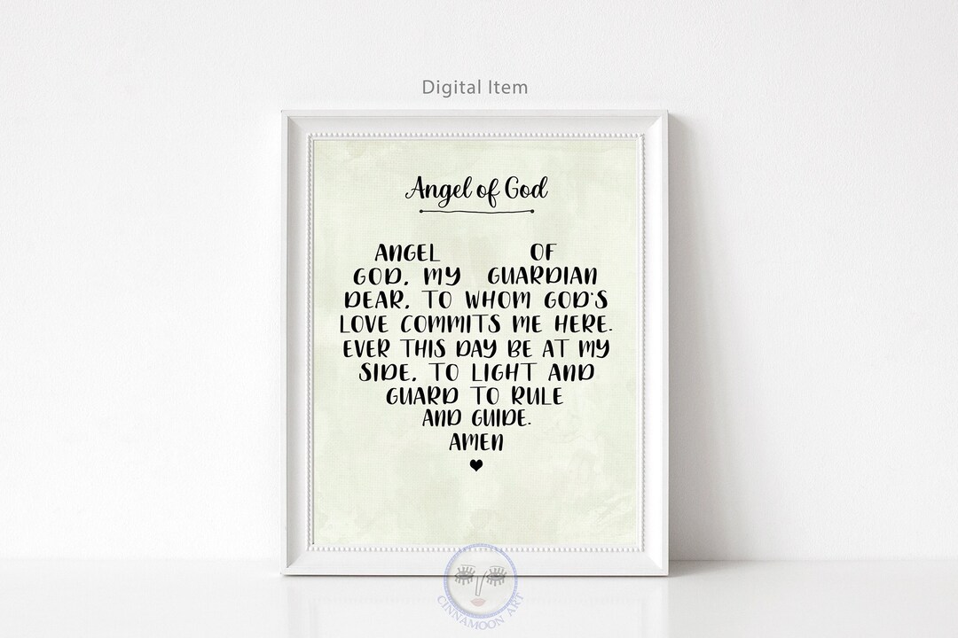Angel of God-angel of God Print-angel of God Prayer-angel of God ...