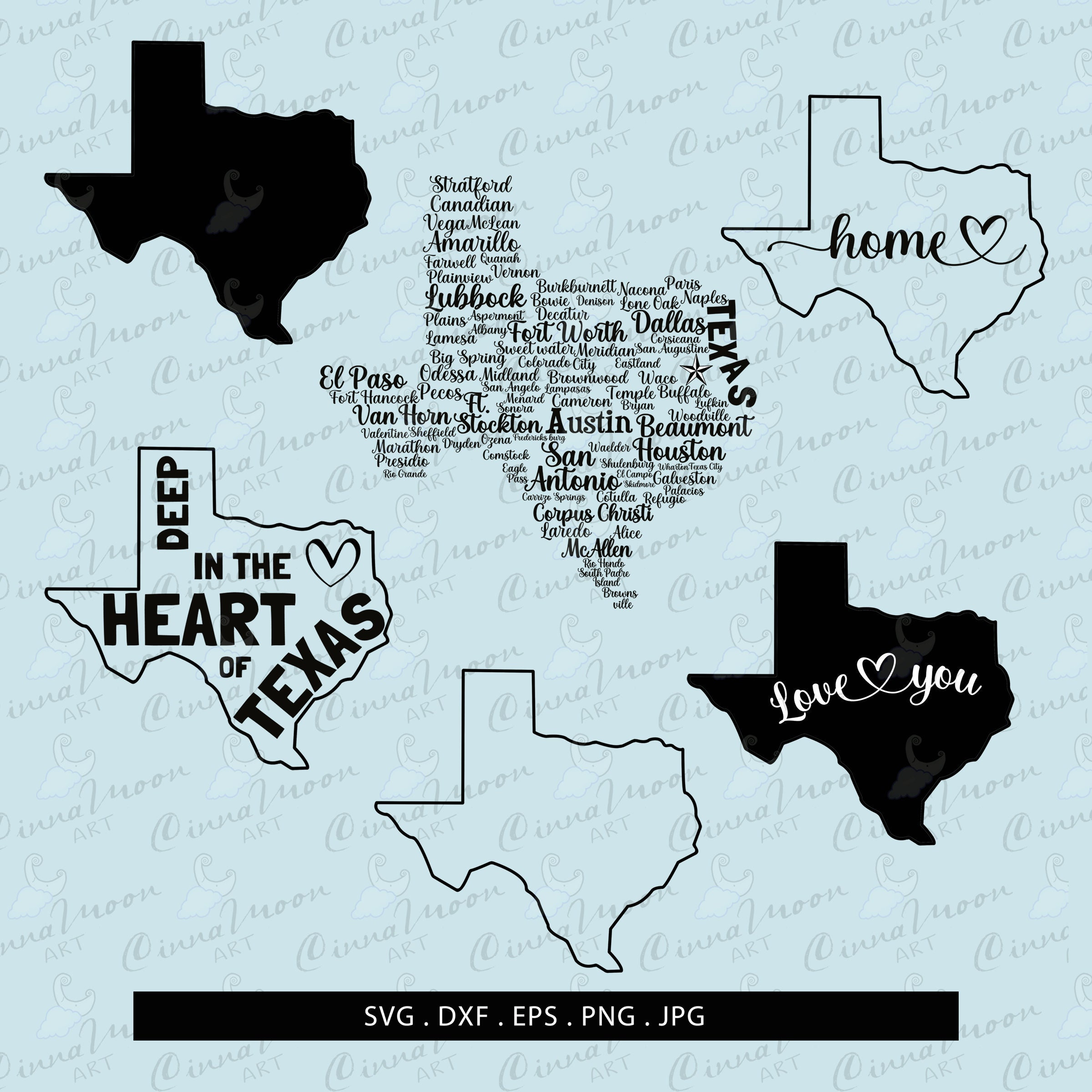 Texa Bundle Svg-texas Map Svg-texas Cities Svg-texas Svg-texas Cut File ...