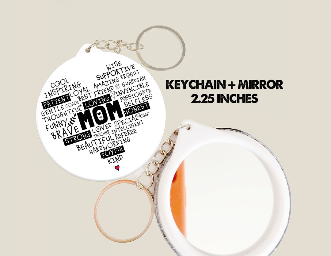 Mom-Mom keychain mirror-Mother gift-Mama Mirror-Mom gift-Mom words ...