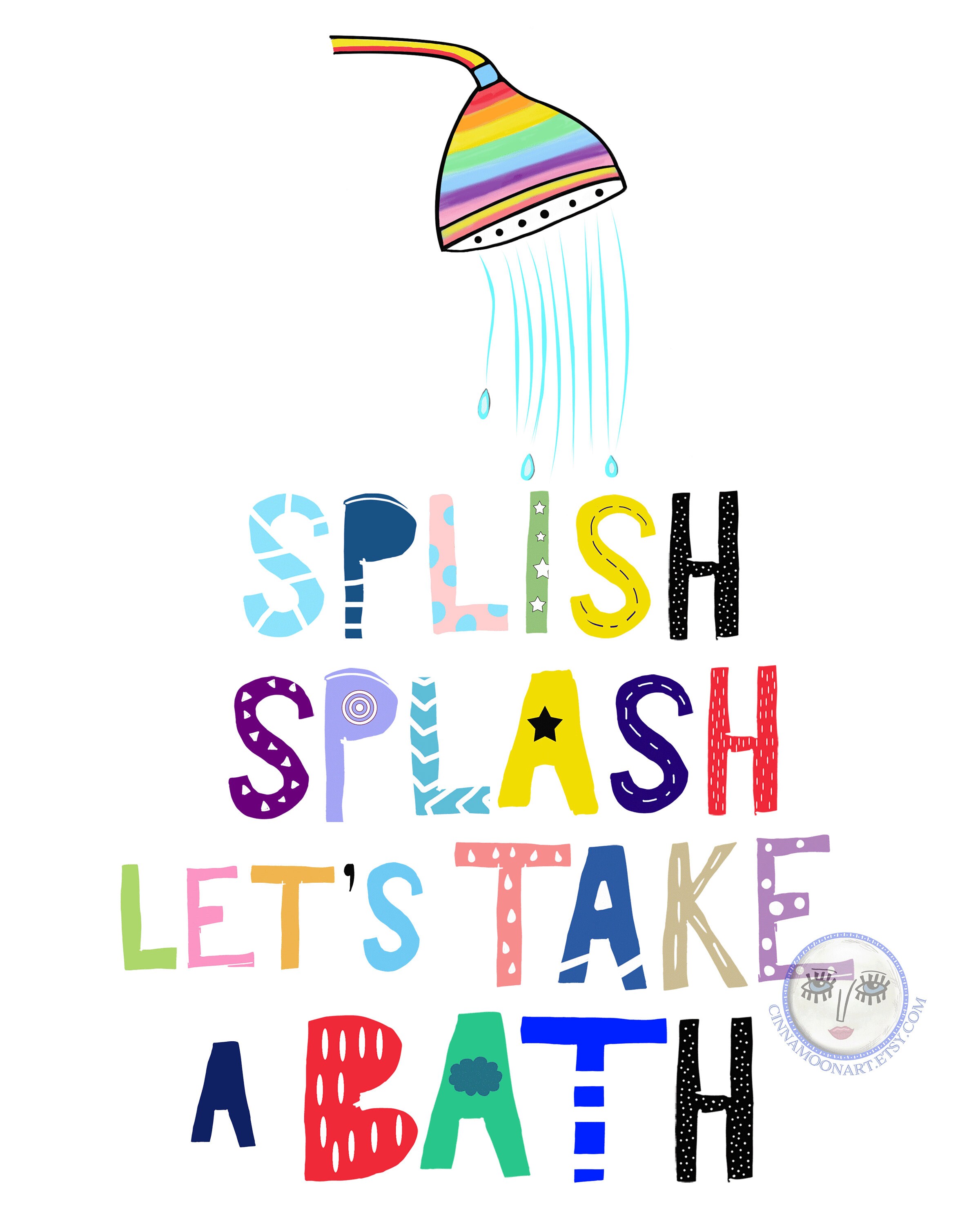 Splish Splash Print-splish Splash Let's Take a - Etsy UK