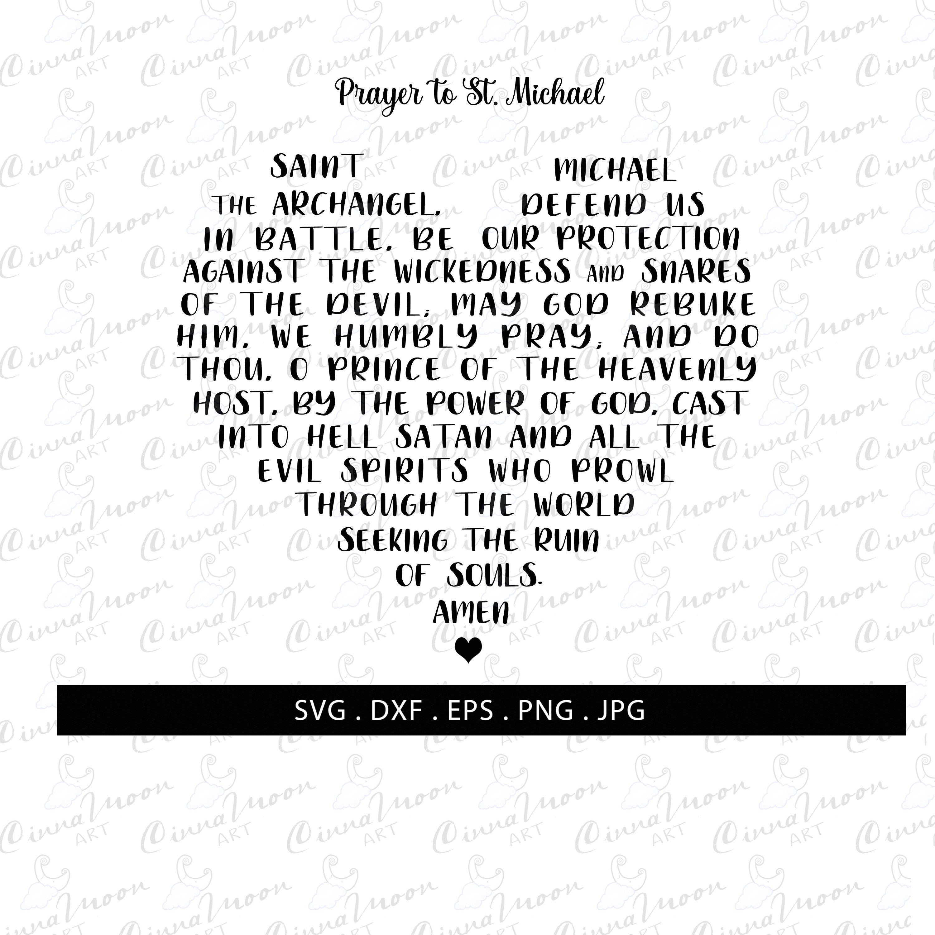 Prayer to St. Michael Svg-prayer to St. Michael Cut File-prayer Svg ...