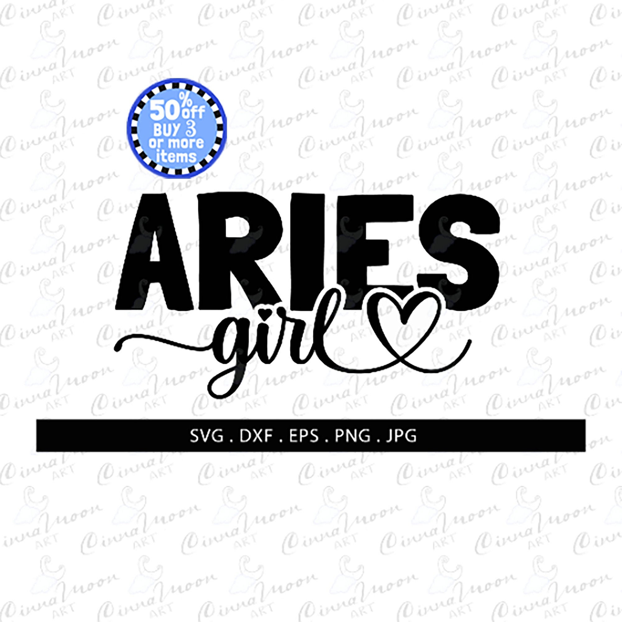 Aries Girl Svg-aries Svg-aries Girl Dxf-aries T Shirt-zodiac | Etsy