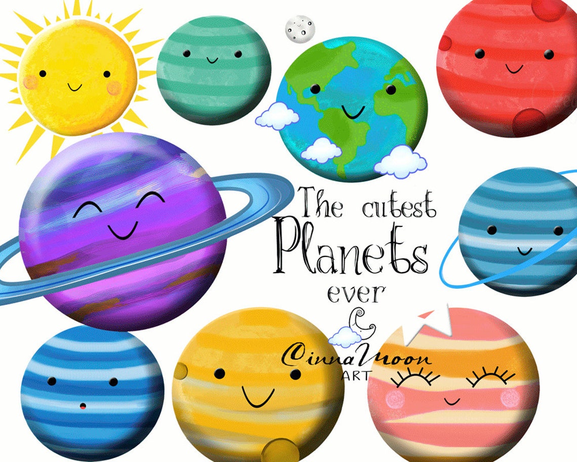 Planets-planets Clipart-universe-universe Clipart-solar - Etsy