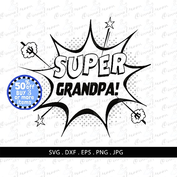 Super grandpa-Super grandpa svg-Super grandpa cutting | Etsy