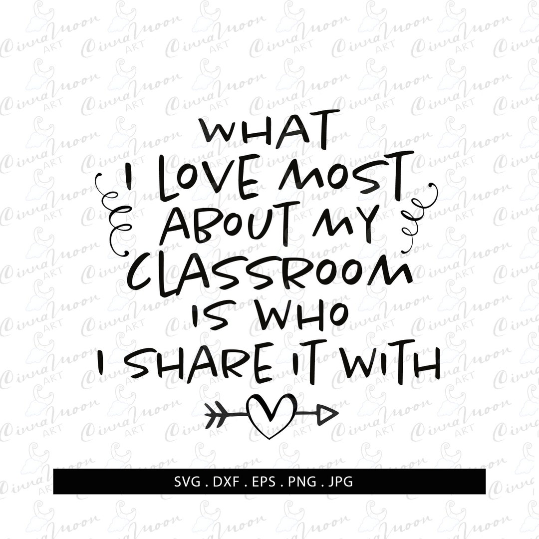 What I Love Most About My Classroom is Who I Share It With Svg-teacher ...