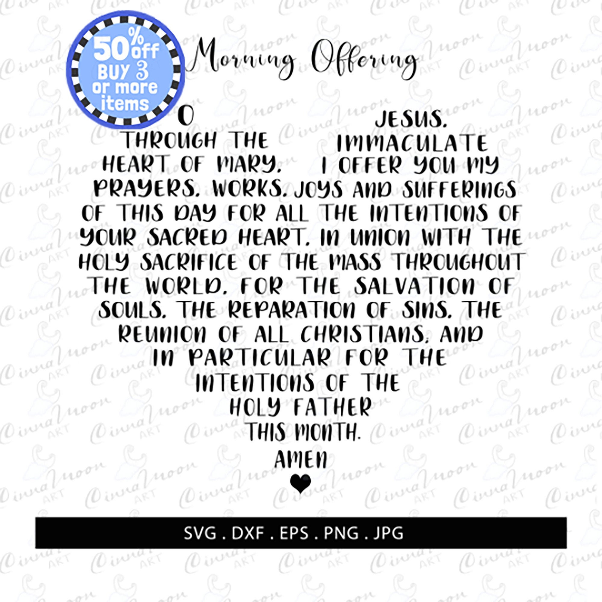 Morning offering-Morning offering svg-Morning prayer-Catholic | Etsy