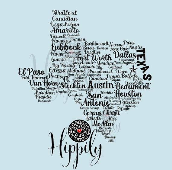Small Printable Map Of Texas